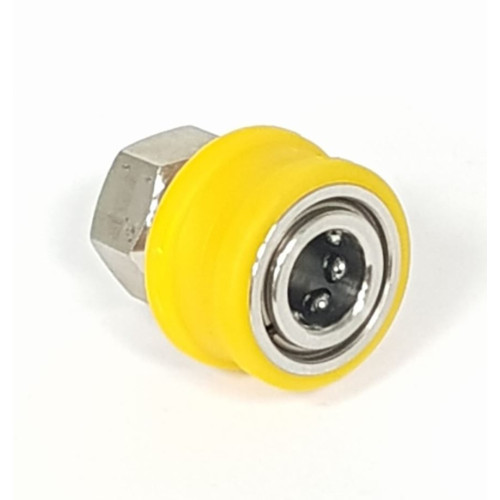 V-TUF.co.uk - SSQ F COUPLING x1/4F (STAINLESS) YELLOW - B14.9180SS