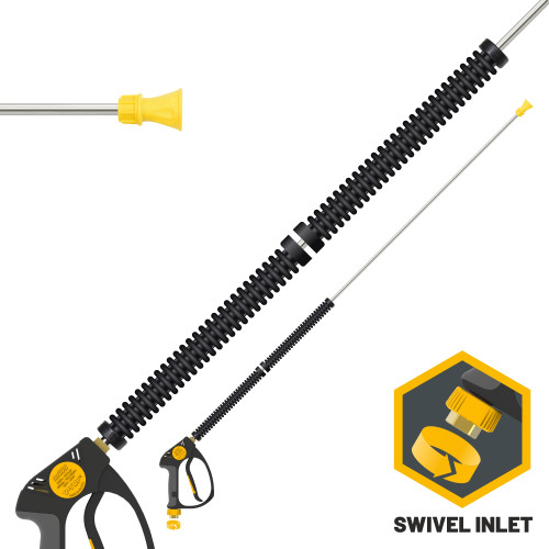 V-TUF.co.uk - tufGUN350 - SWIVEL - STRAIGHT LANCE - 1.5M