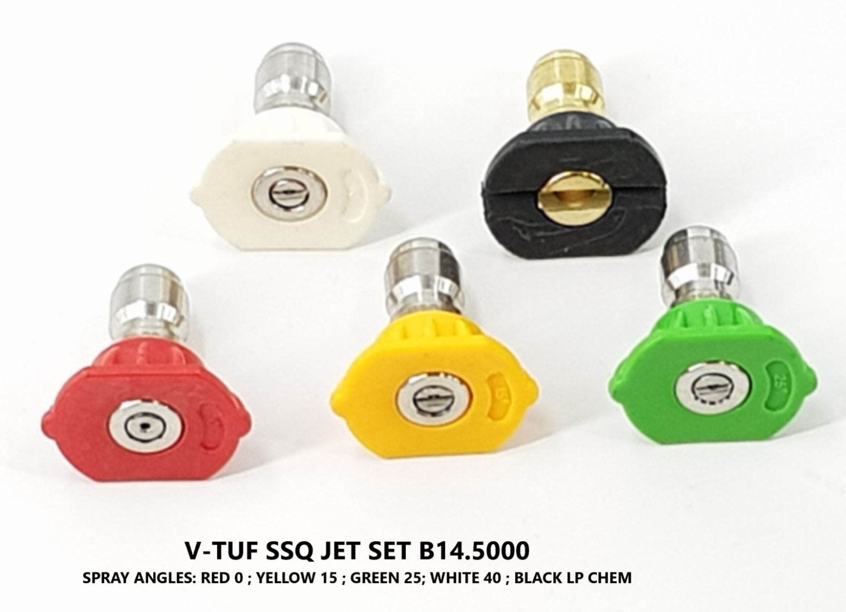 V-TUF.co.uk - NOZZLES - SSQ Quick Release Set- 0o, 15o, 25o, 40o