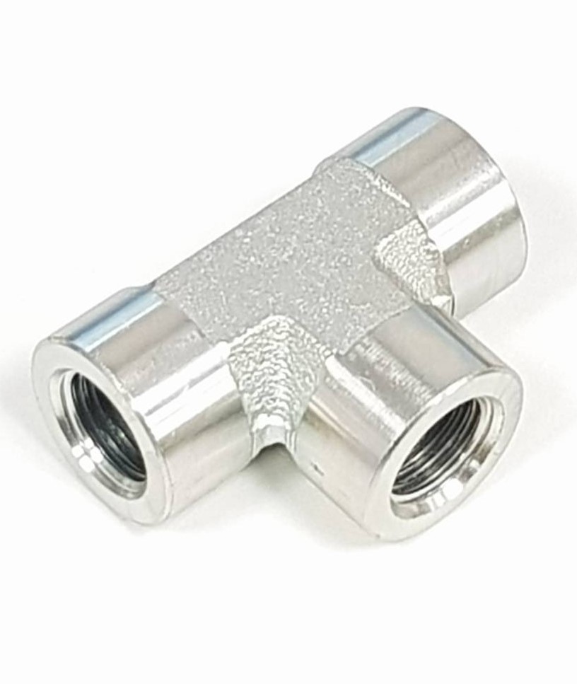 V-TUF.co.uk - BSP COMPACT TEE BLOCK 1/4"F X 1/4"F X1/4"F