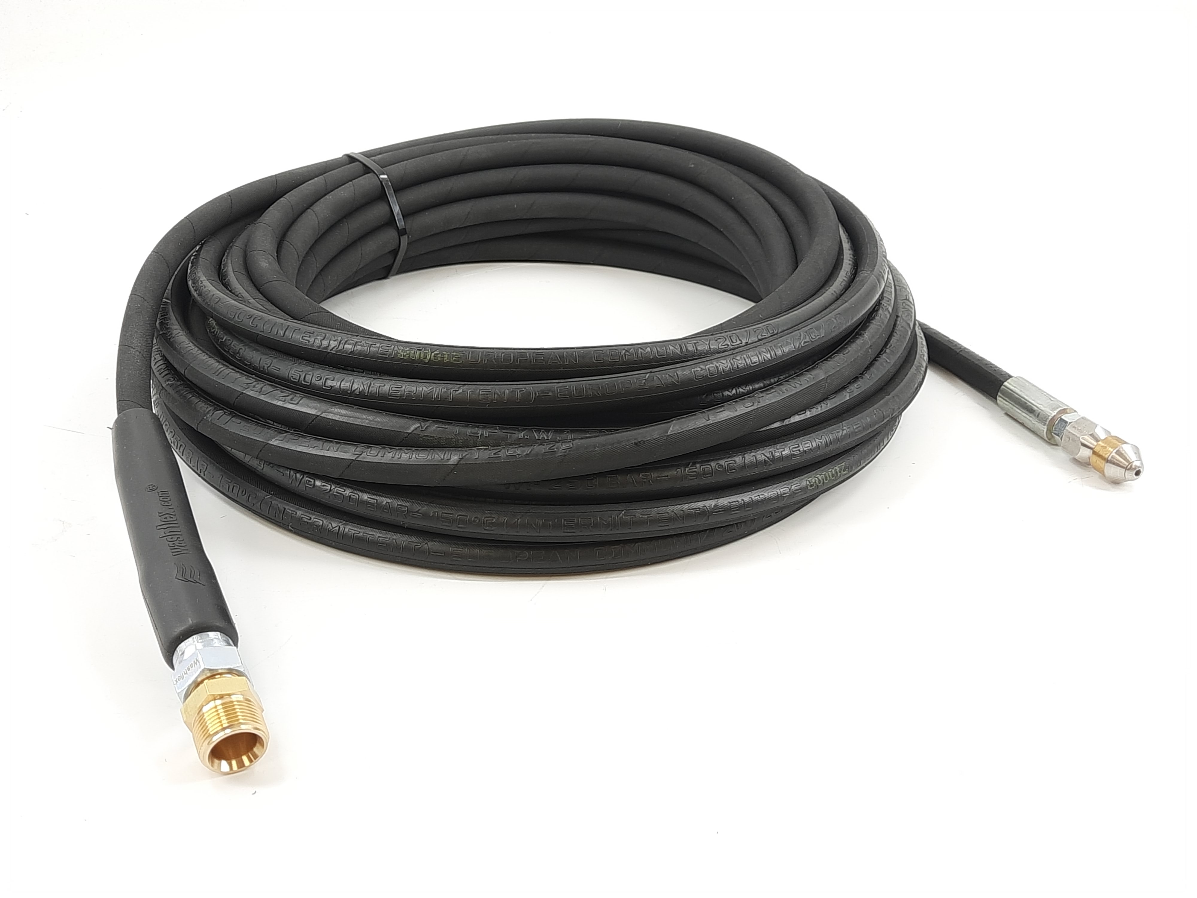 High pressure drain jetting hose store
