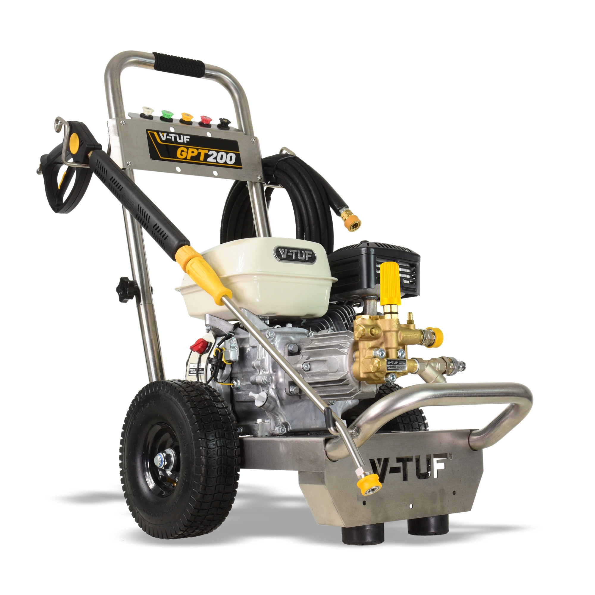 V-TUF.co.uk - V-TUF GPT200 Industrial 6.5HP Petrol Pressure Washer with ...