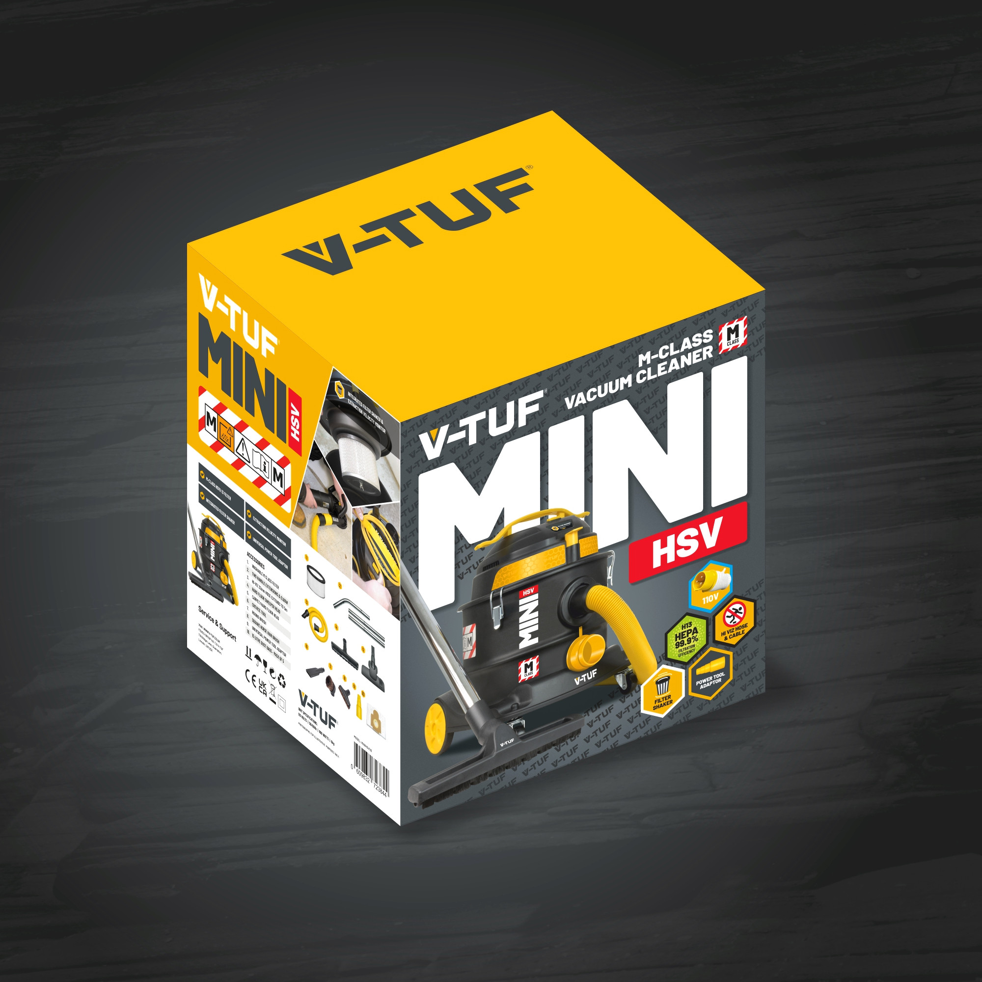 V-TUF.co.uk - V-TUF MINI HSV M-Class Dust Extraction Vacuum Cleaner ...